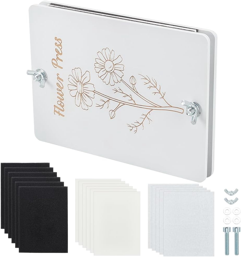Flower Pressing Kit 7.5x5.5inch Rectangle Miniature Flower Press Kit ...