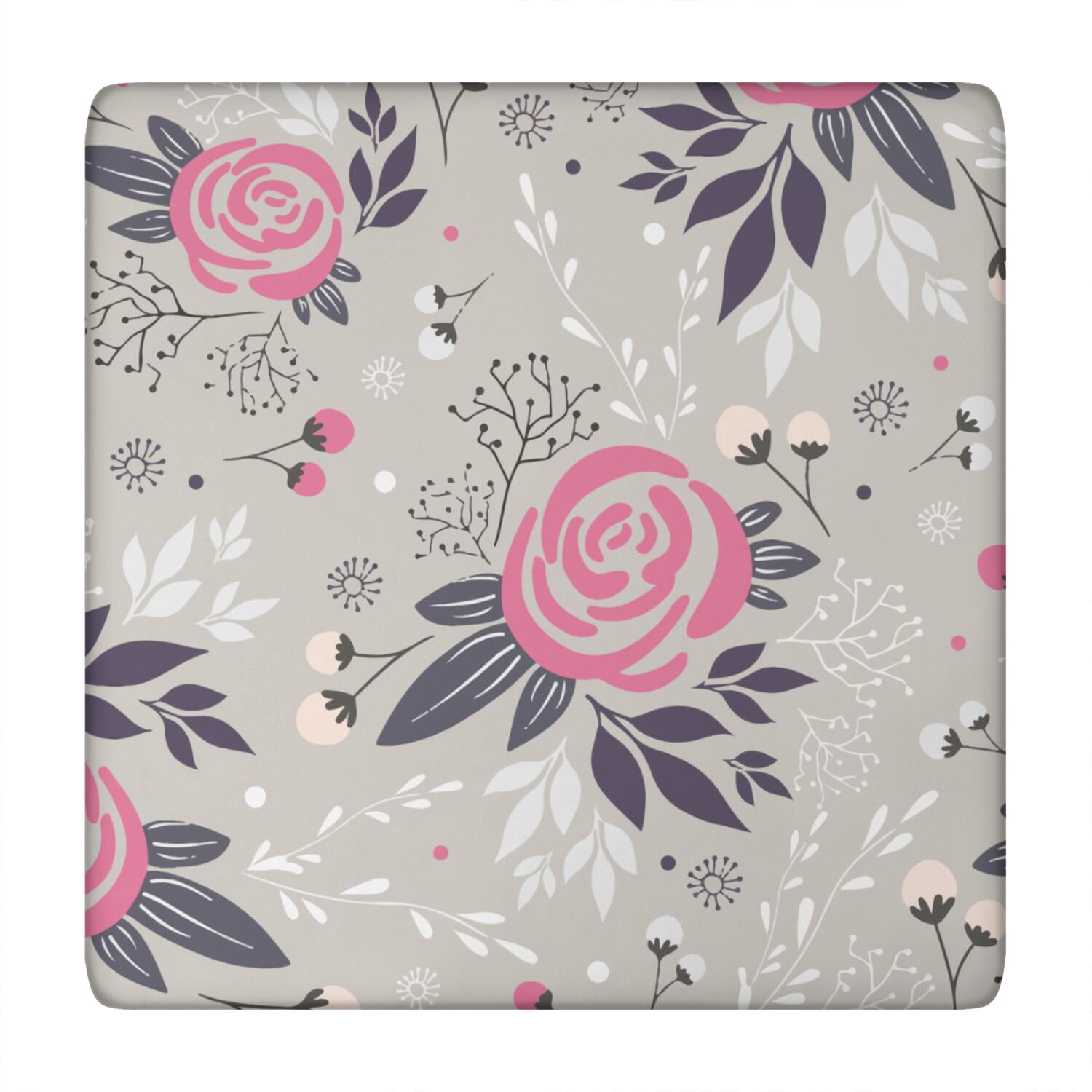Flower Print Elastic Fitted Tablecloth - Watercolor Flowers Pattern ...