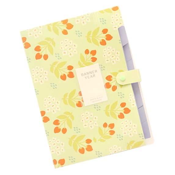 Flower Print File Folder 6 Pockets Expanding Document Organiser Sorting ...