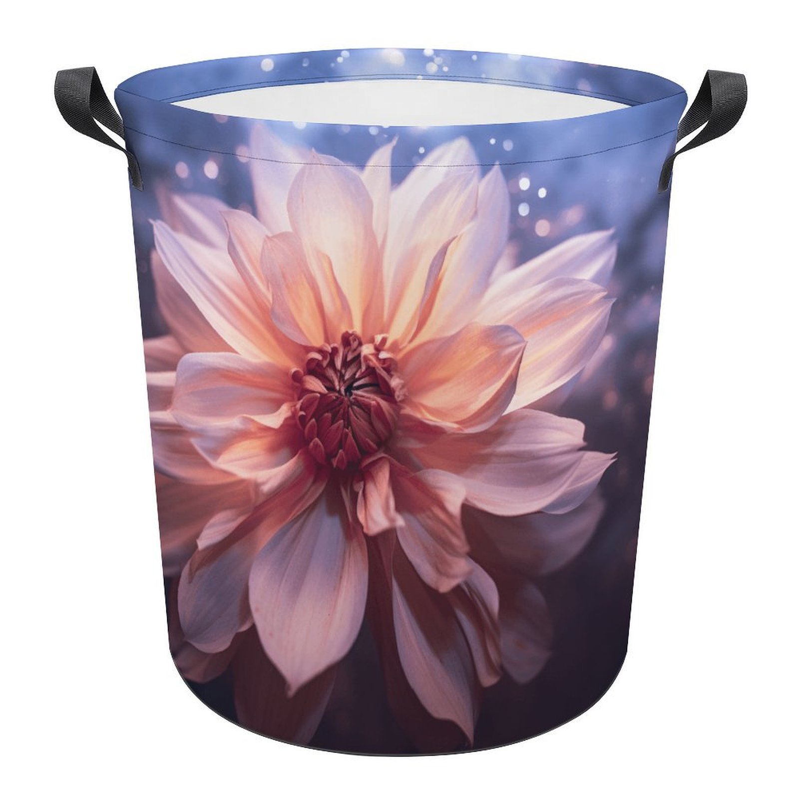 Flower Print Foldable Laundry Basket for Clothes Storage Hamper ...