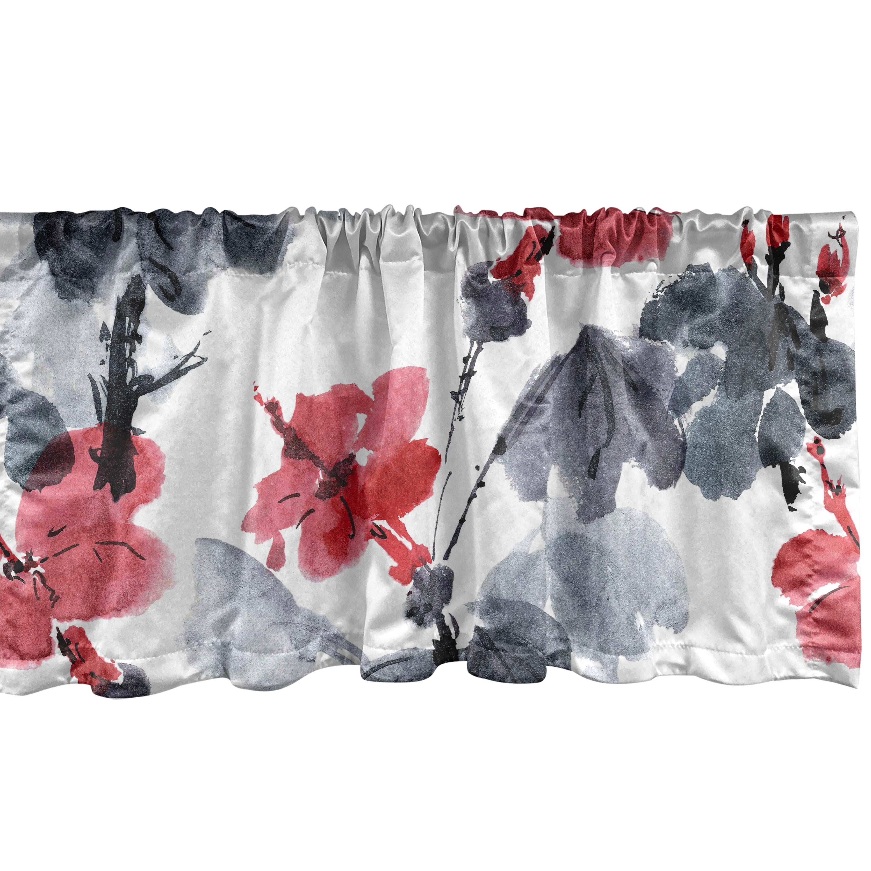 Flower Print Window Valance, Repeating Spring Floral Pattern with Soft ...