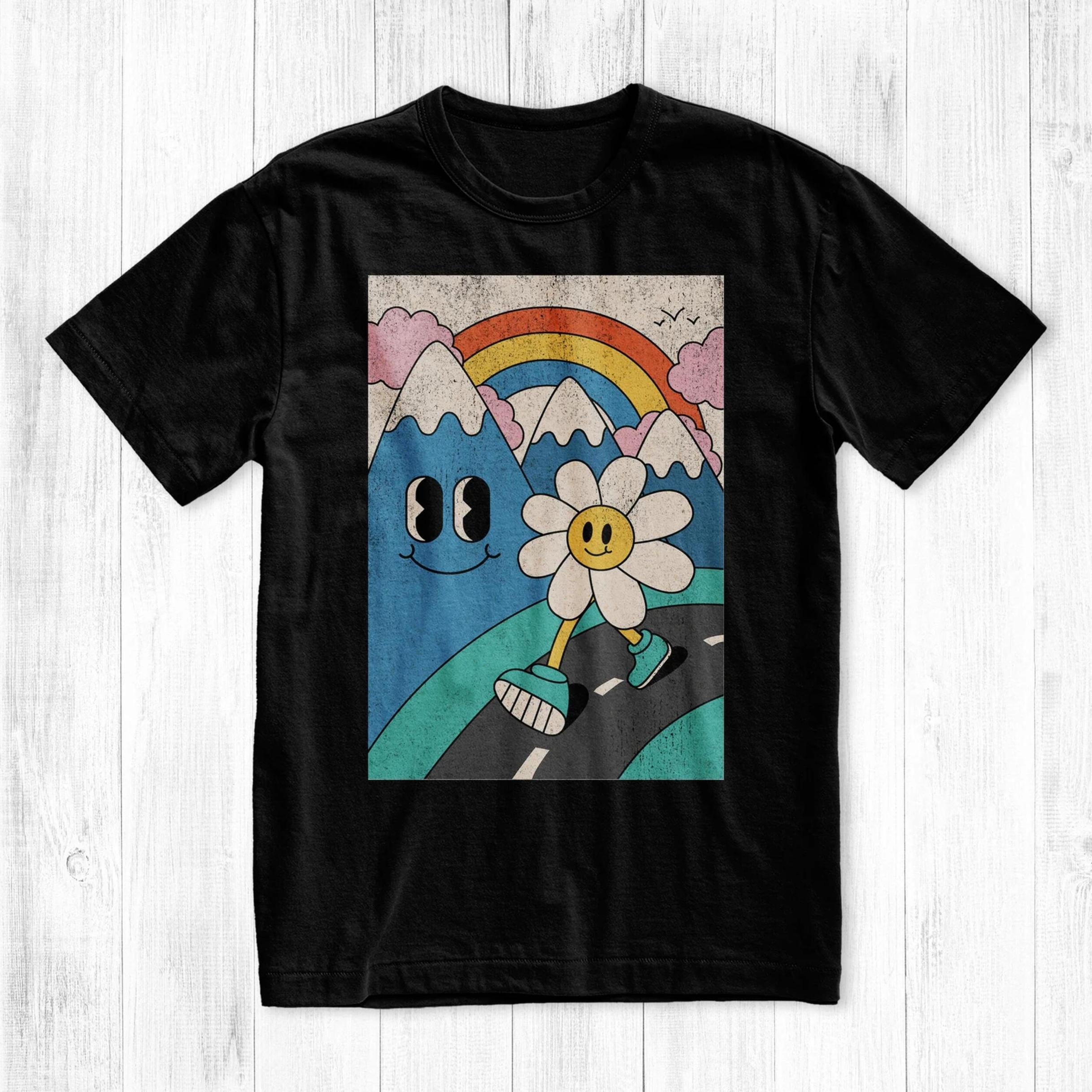 Flower Psychedelic Shirt, Trippy Graphic Tees - Walmart.com