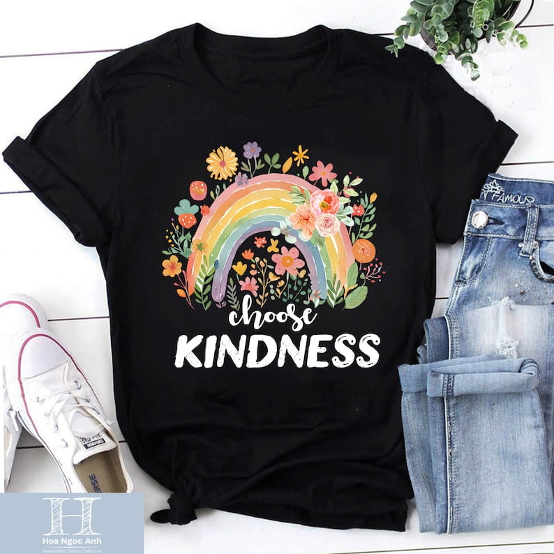 Flower Rainbow Choose Kindness Teacher Unisex T-Shirt, Choose Kindness ...
