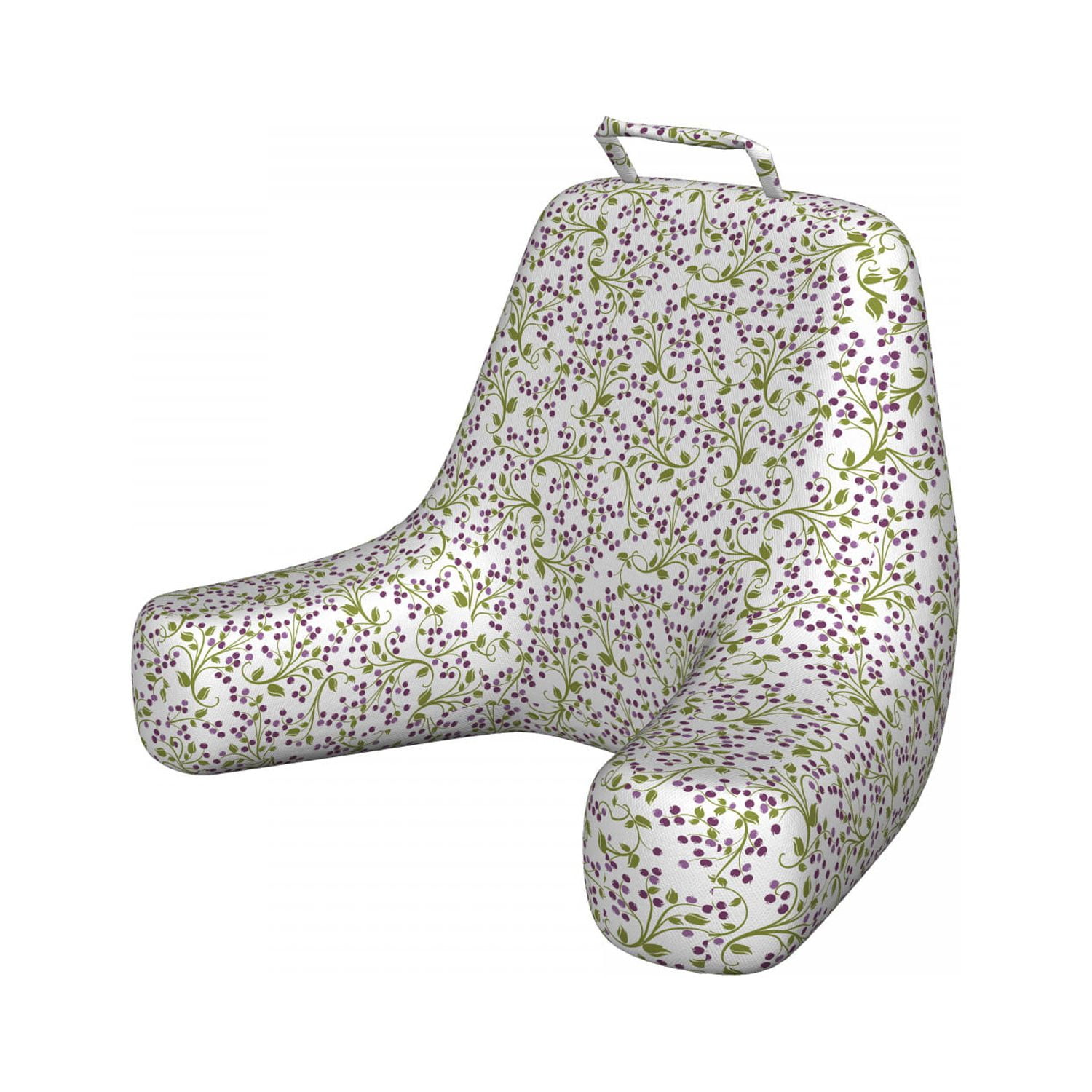 Flower Reading Pillow Cover, Floral Pattern Wild Berries Ornamental ...