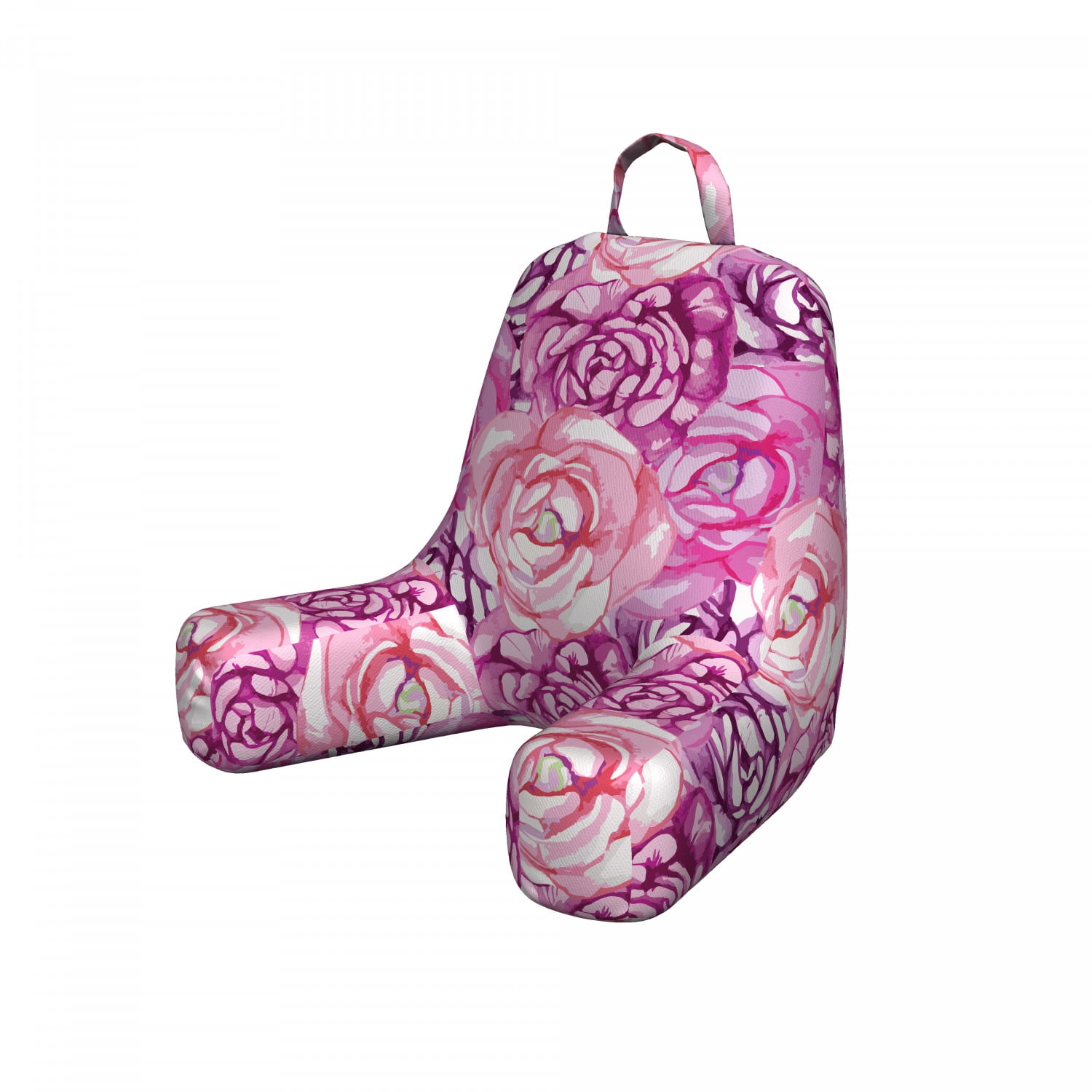 Flower Reading Pillow Cover, Print of Rose Bloom Petals Blossom Summer ...