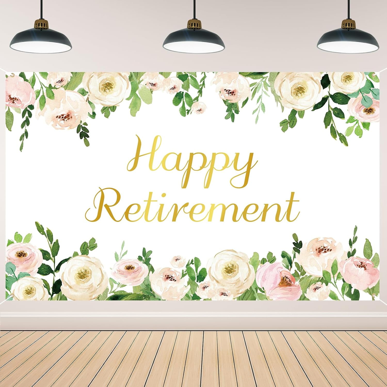 Flower Retirement Party Decorations for Women, White Peony Happy ...