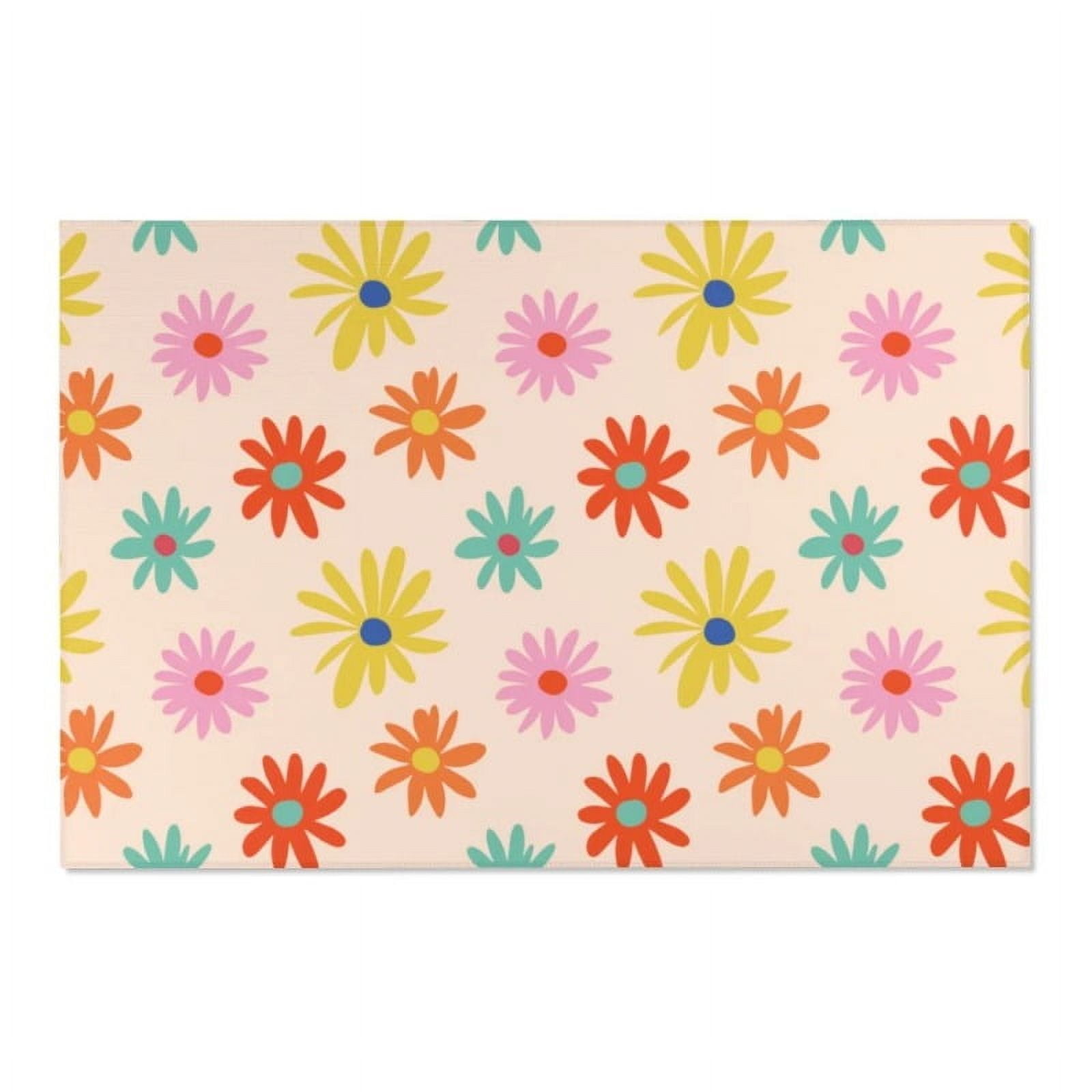 Flower Retro area Rug Groovy Funky 70s Rug Area Rug for bedroom ...