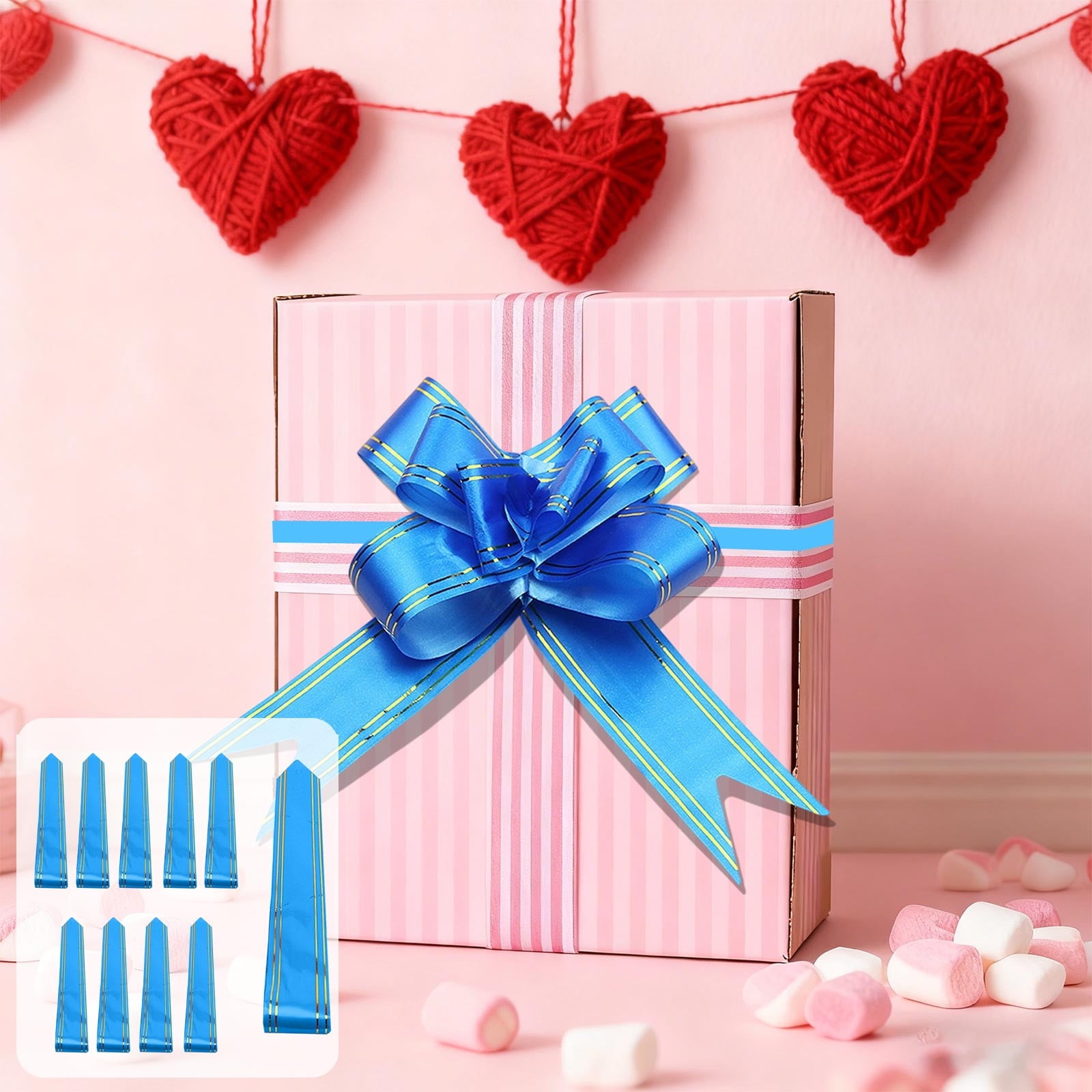 Flower Ribbon Bow Strips, Decorative Plastic Ribbon for Weddings ...