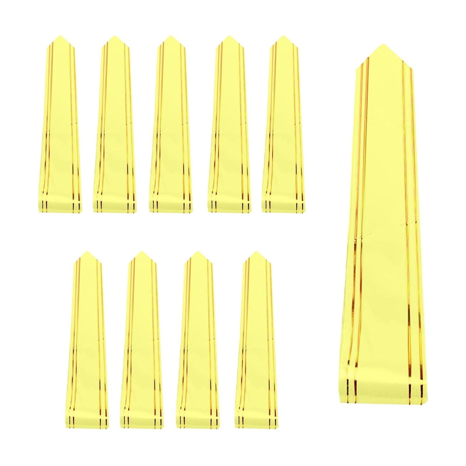 Flower Ribbon Bow Ties Diy Decoration 10 Piece Yellow Plastic Party ...