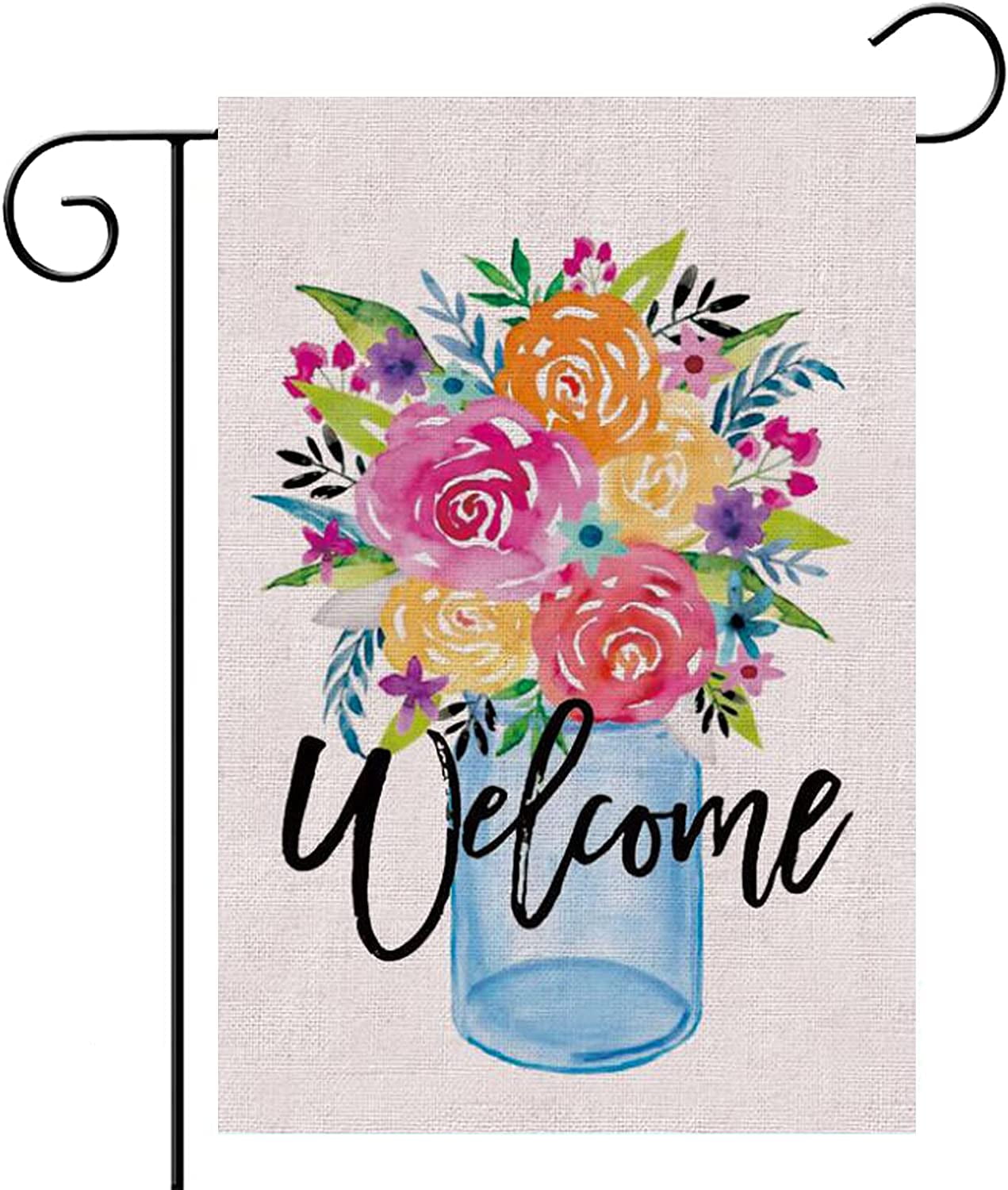 Flower Rose Garden Flag for outside Double Sided Small Welcome ...