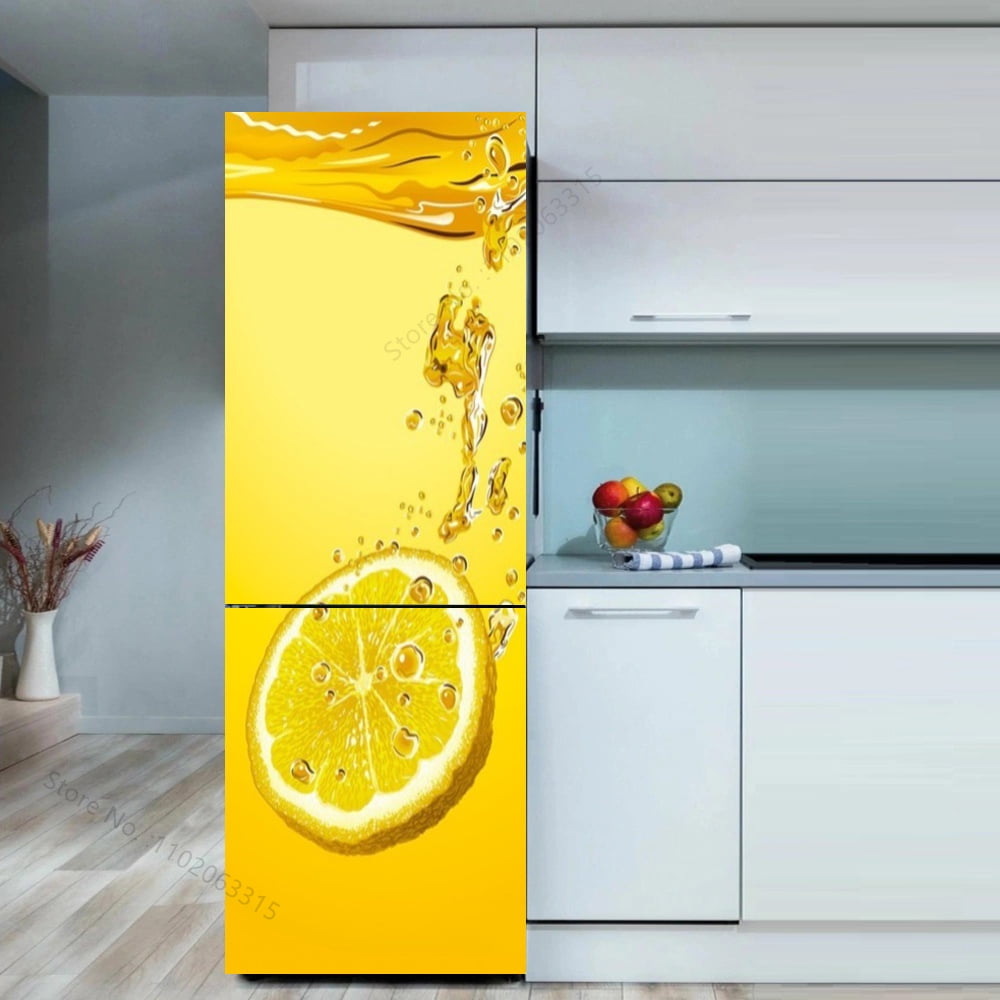 Flower Rose Kitchen Refrigerator Sticker PVC Refrigerator Wall ...