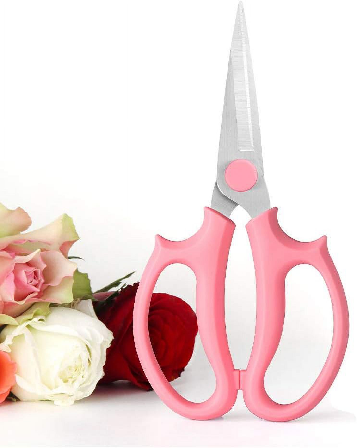 Flower Scissors, Premium Thickened Stainless Steel Floral Shears, Strong Pruner for Flowers ...