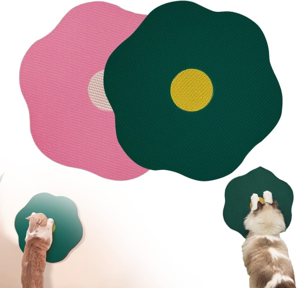 Flower Scratching Pad for Cats on Wall, 2025 Upgrade Self-Adhesive Cat ...