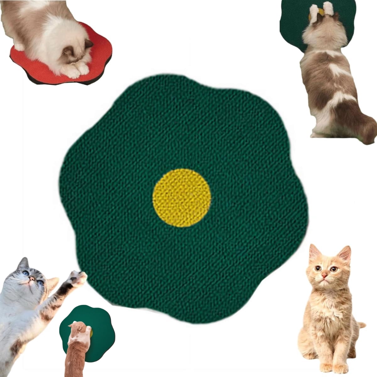 Flower Scratching Pad for Cats on Wall, Dual Purpose Cat Scratching ...