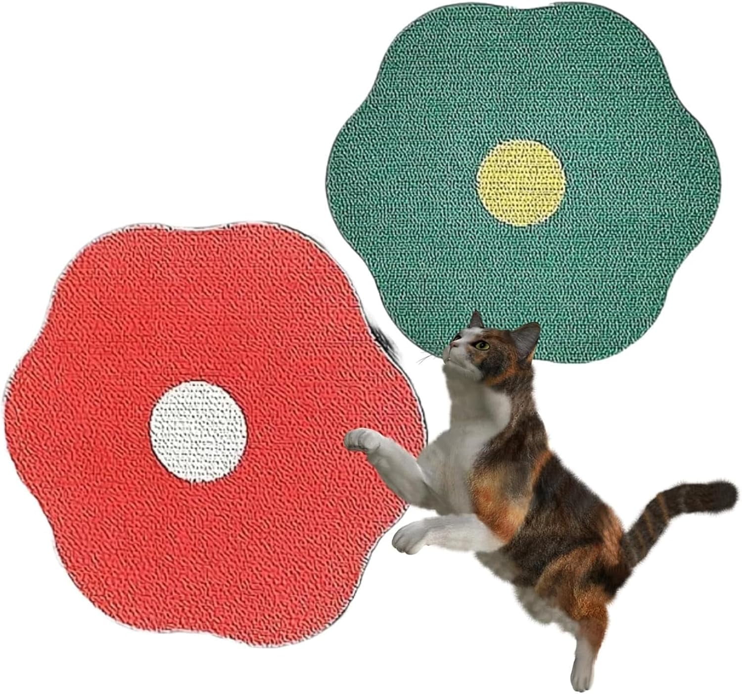 Flower Scratching Pad for Cats on Wall, Reusable Self-Adhesive Cat ...