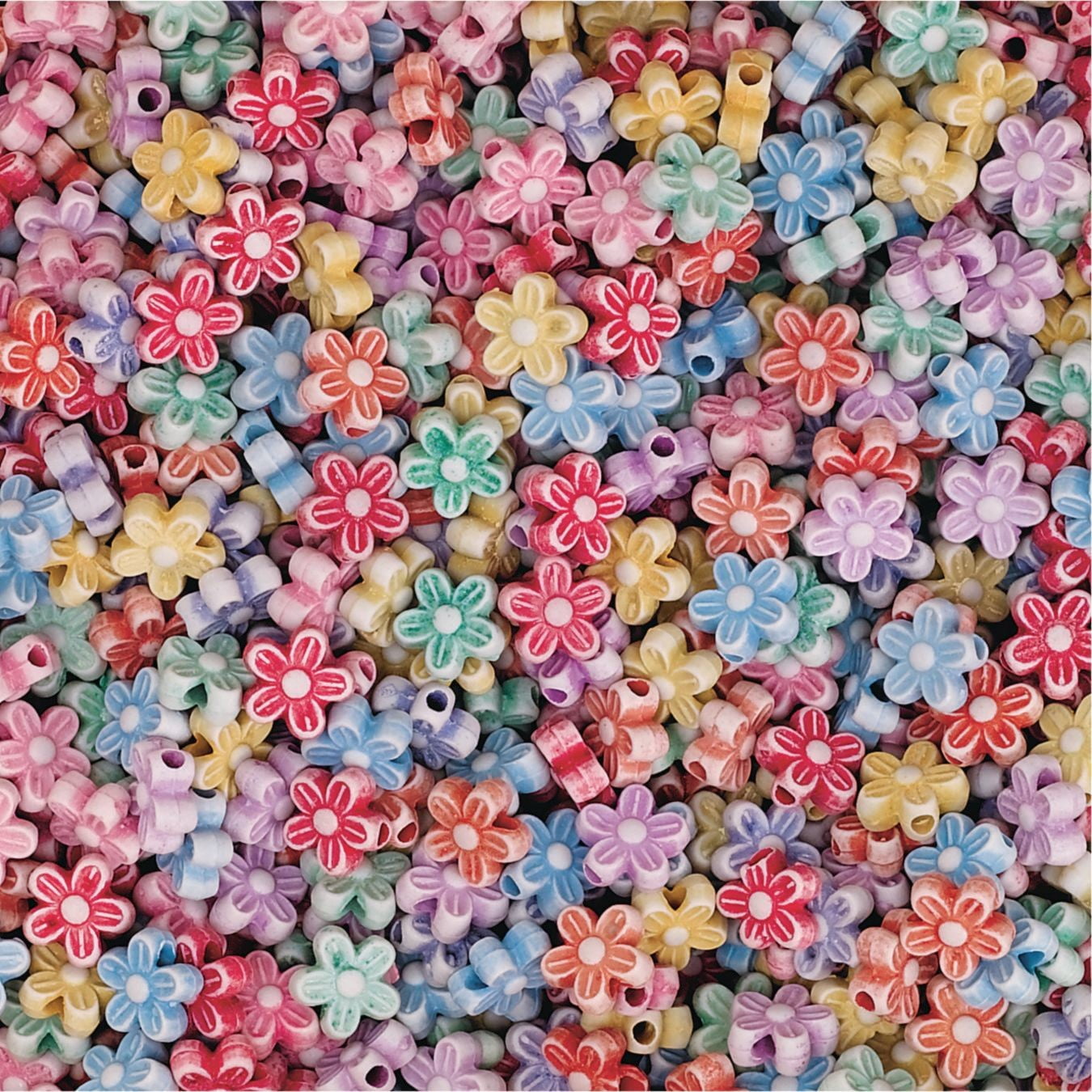 Flower Shape Beads, 1/2 lb Bag - Walmart.com