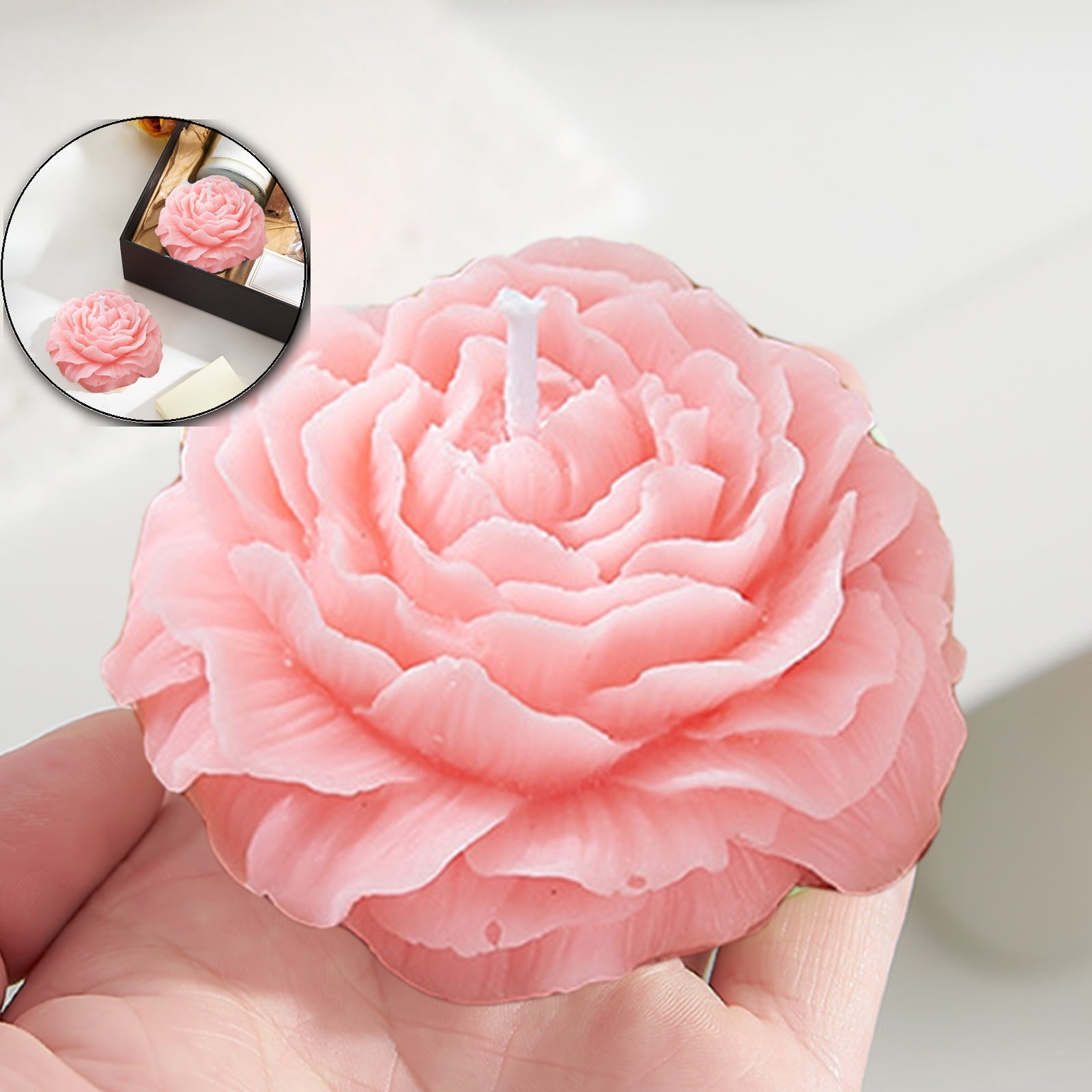 Flower Shape Candle Soy Wax Handmade Minimalism Decorative for Home ...