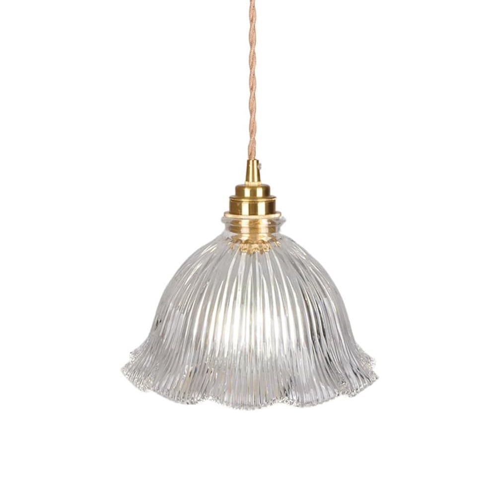 Flower Shape Clear Glass Pendant Lighting for Kitchen Sink, Transparent ...