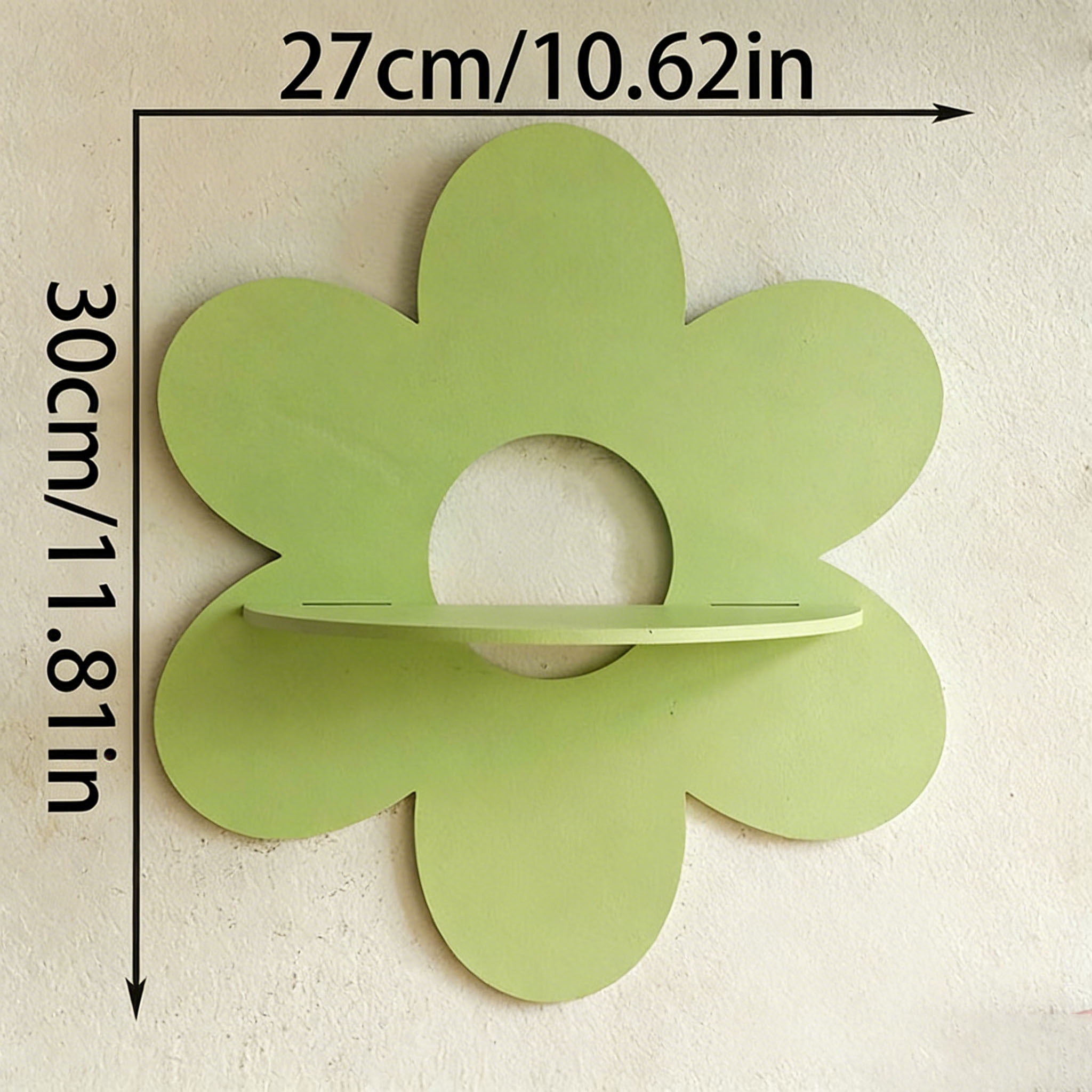 Flower Shape Wall Deor Floating Shelf, Cute Wall Display Rack, Small ...