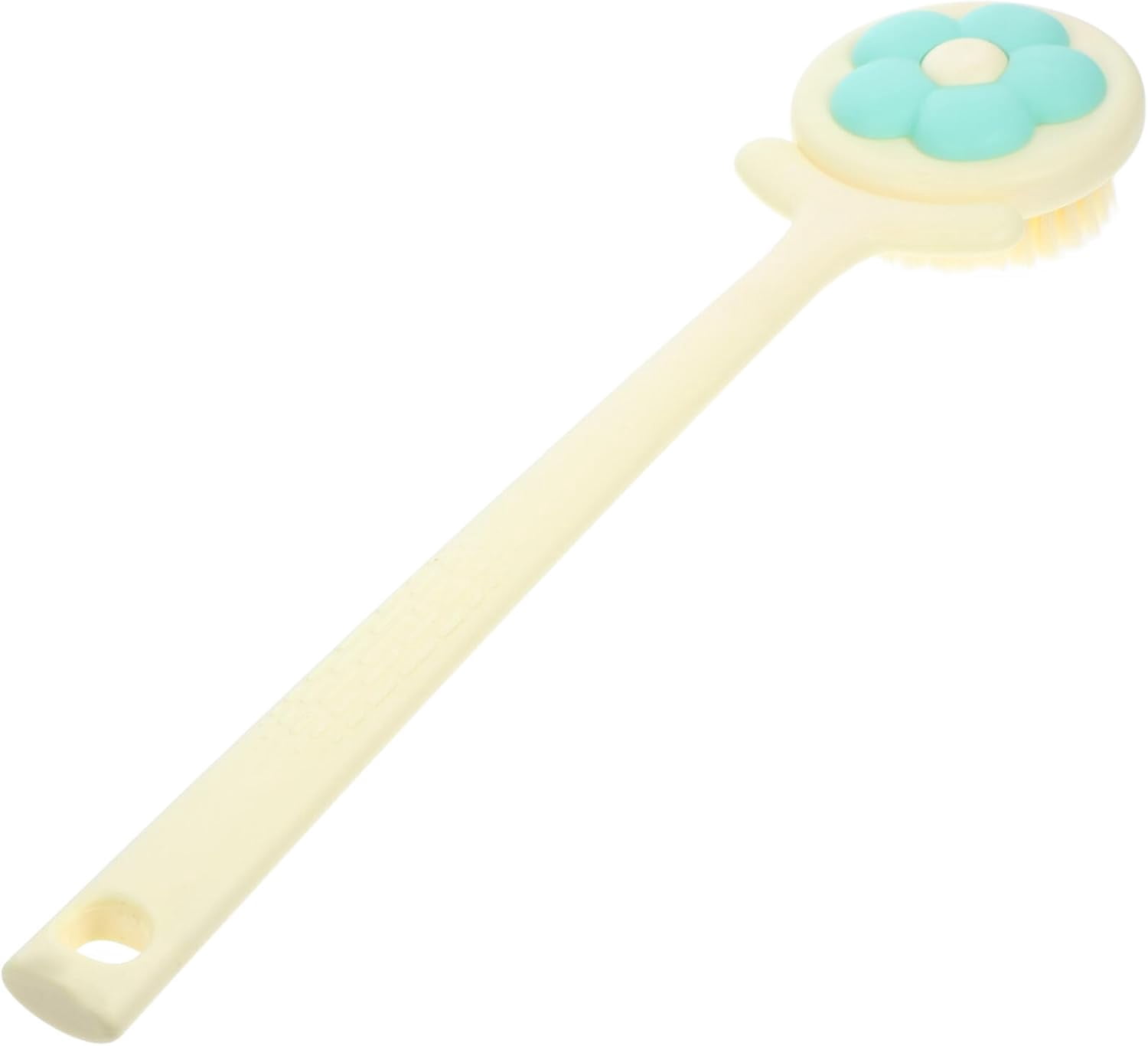 Flower-Shaped Bath Brush Back Scrubber with Long Handle, Soft Bristles ...