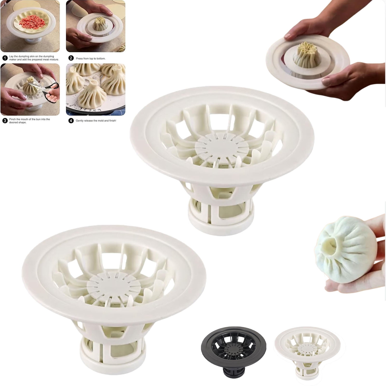 Flower Shaped Bun & Dumpling Machine, Steam Bun Dumpling Maker Mold ...