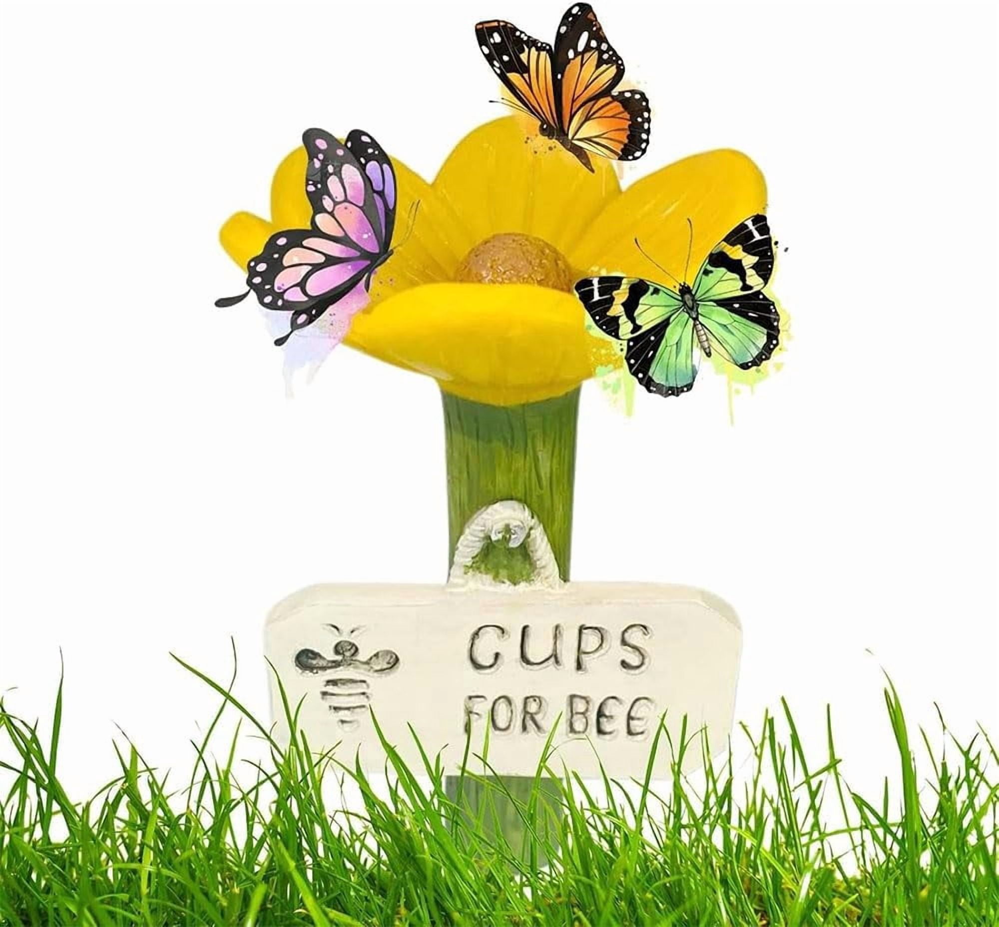 Flower-Shaped Ceramic Bee Watering Station, Bee Pollinator Feeder ...