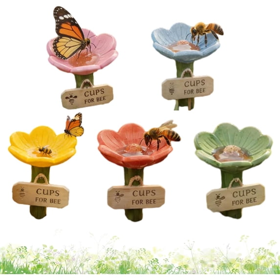 Flower-Shaped Ceramic Bee Watering Station, Bee Watering Stations for ...