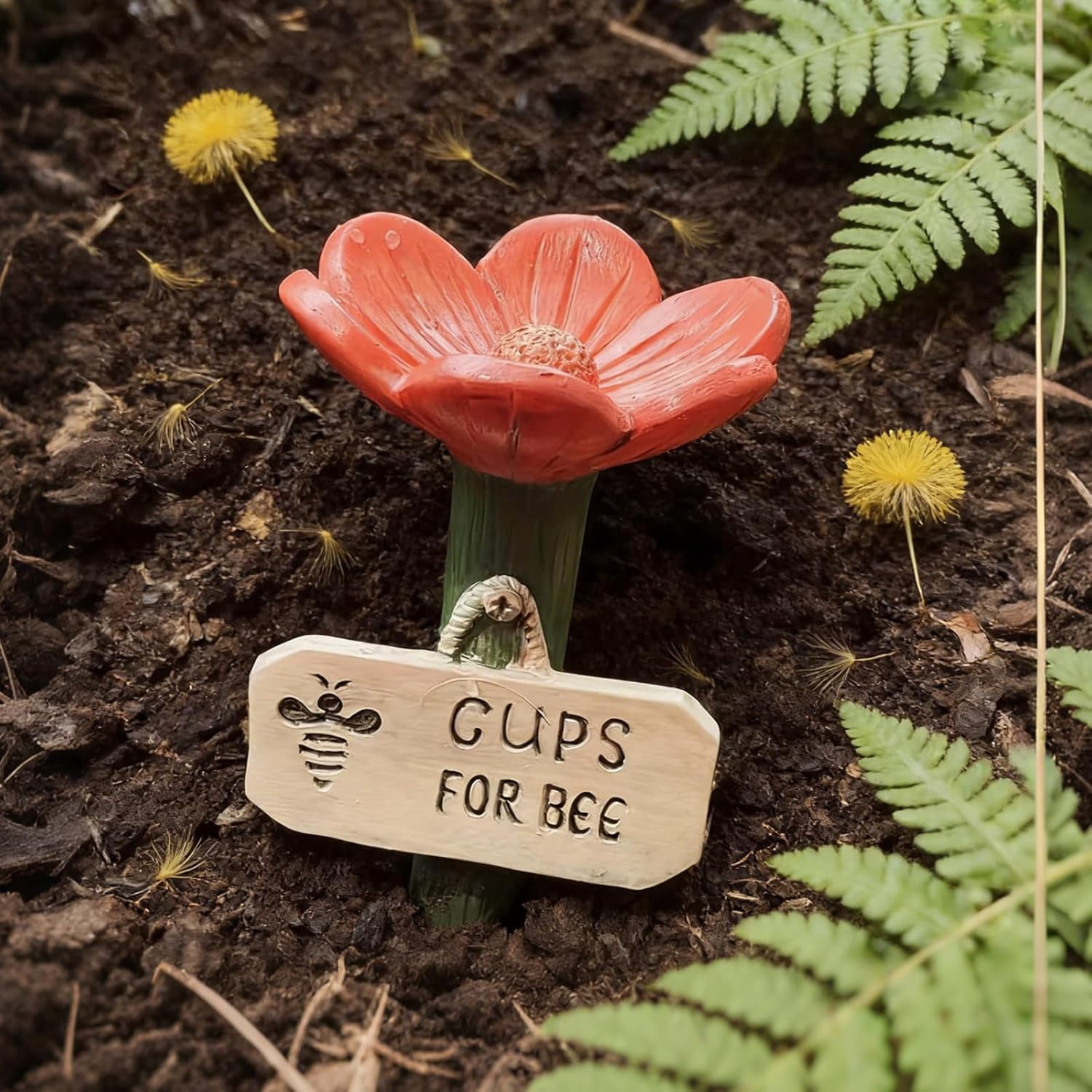 Flower-Shaped Ceramic Bee Watering Station,Butterfly/Bee Feeder Garden ...