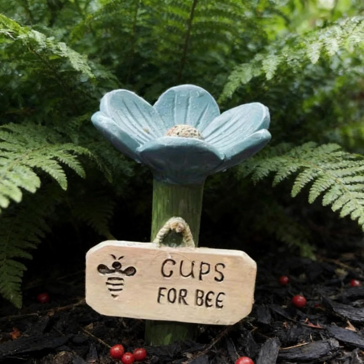 Flower-Shaped Ceramic Bee Watering Station,Butterfly/Bee Feeder Garden ...