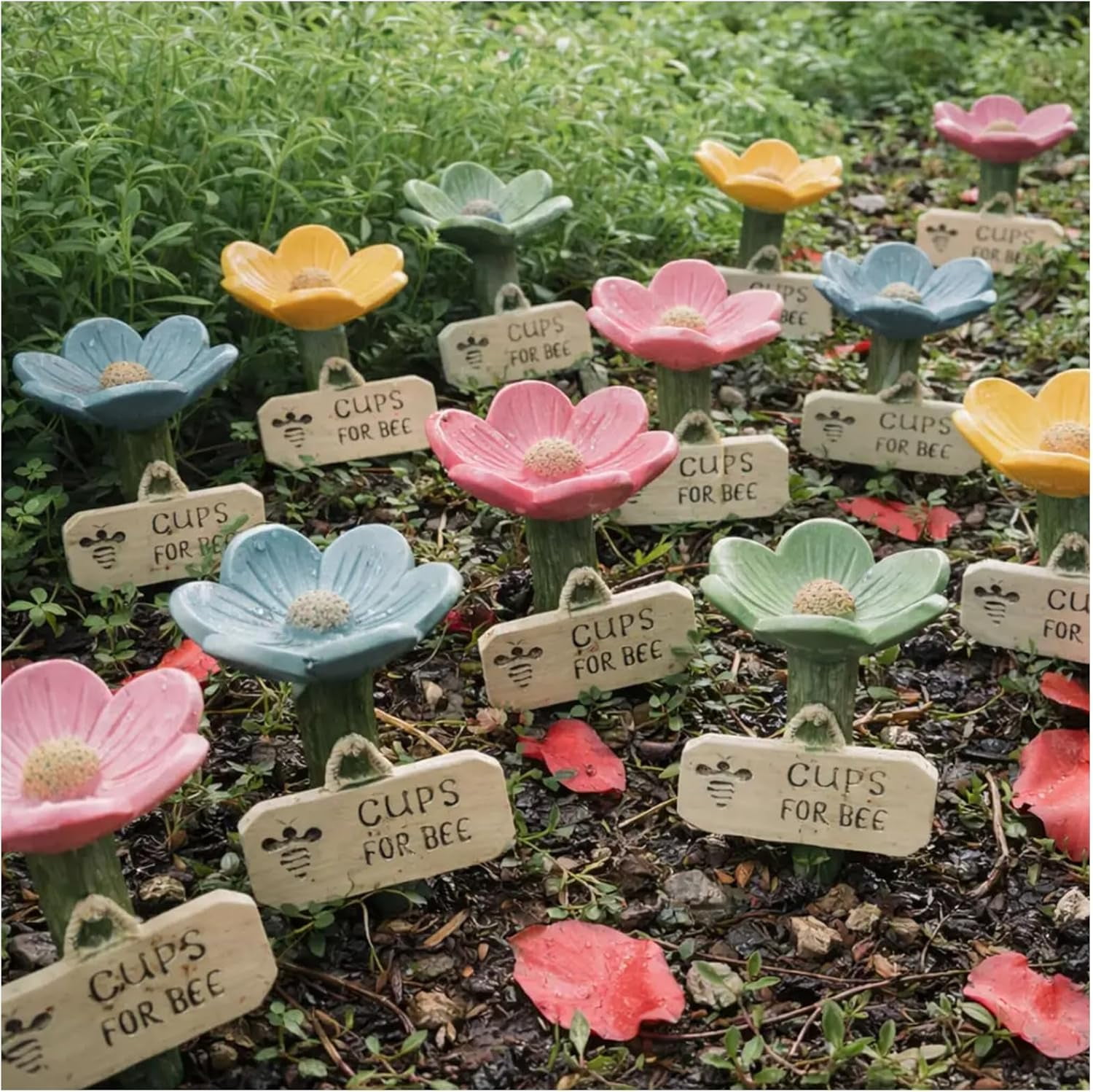 Flower-Shaped Ceramic Bee Watering Station, Ceramic Bee Watering ...