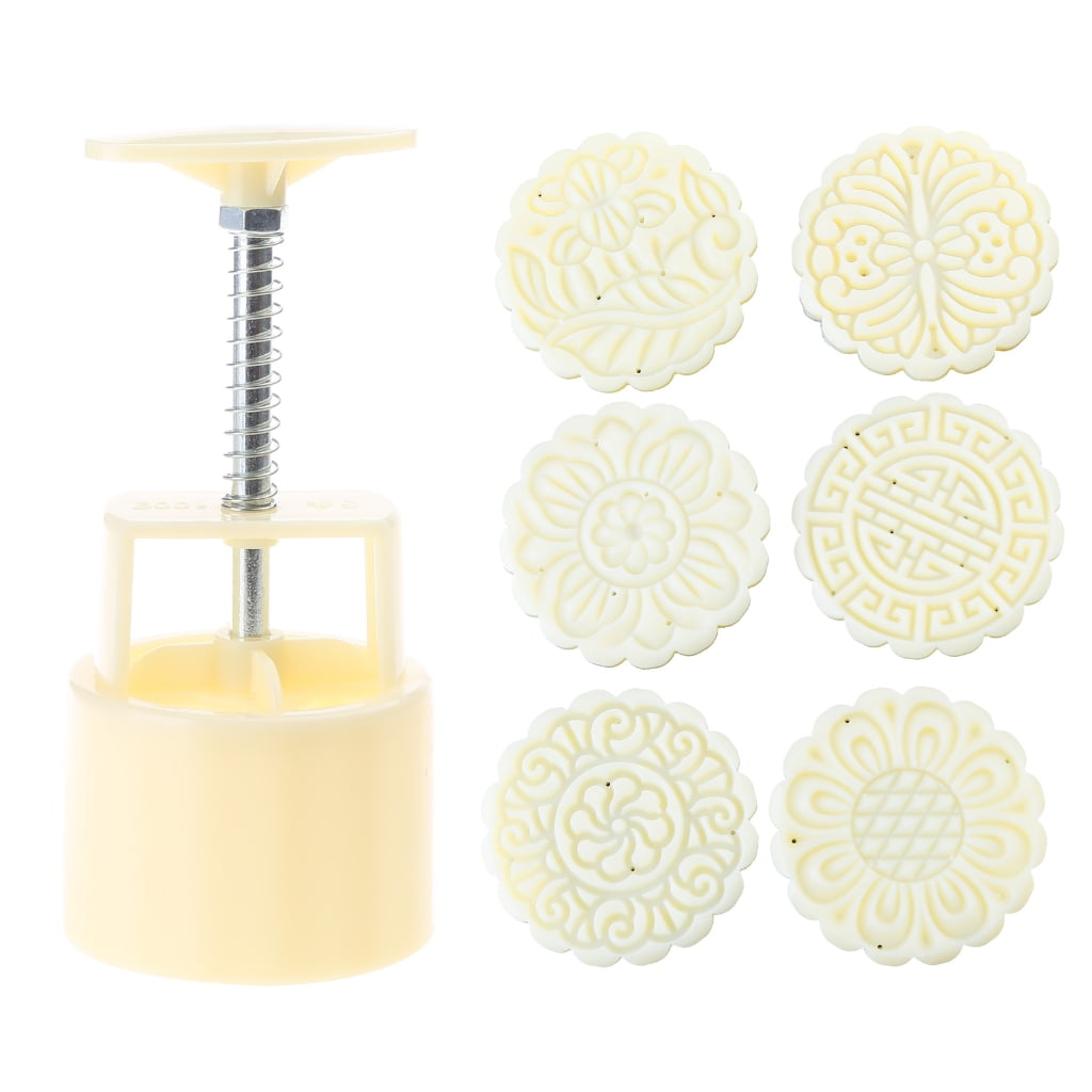 Flower Shaped Mooncake Stamp for MidAutumn Festival DIY Mooncake Moulds ...