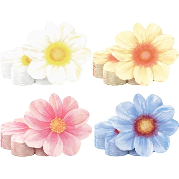Flower Shaped Napkins Disposable Floral Paper Napkins Floral Shaped ...