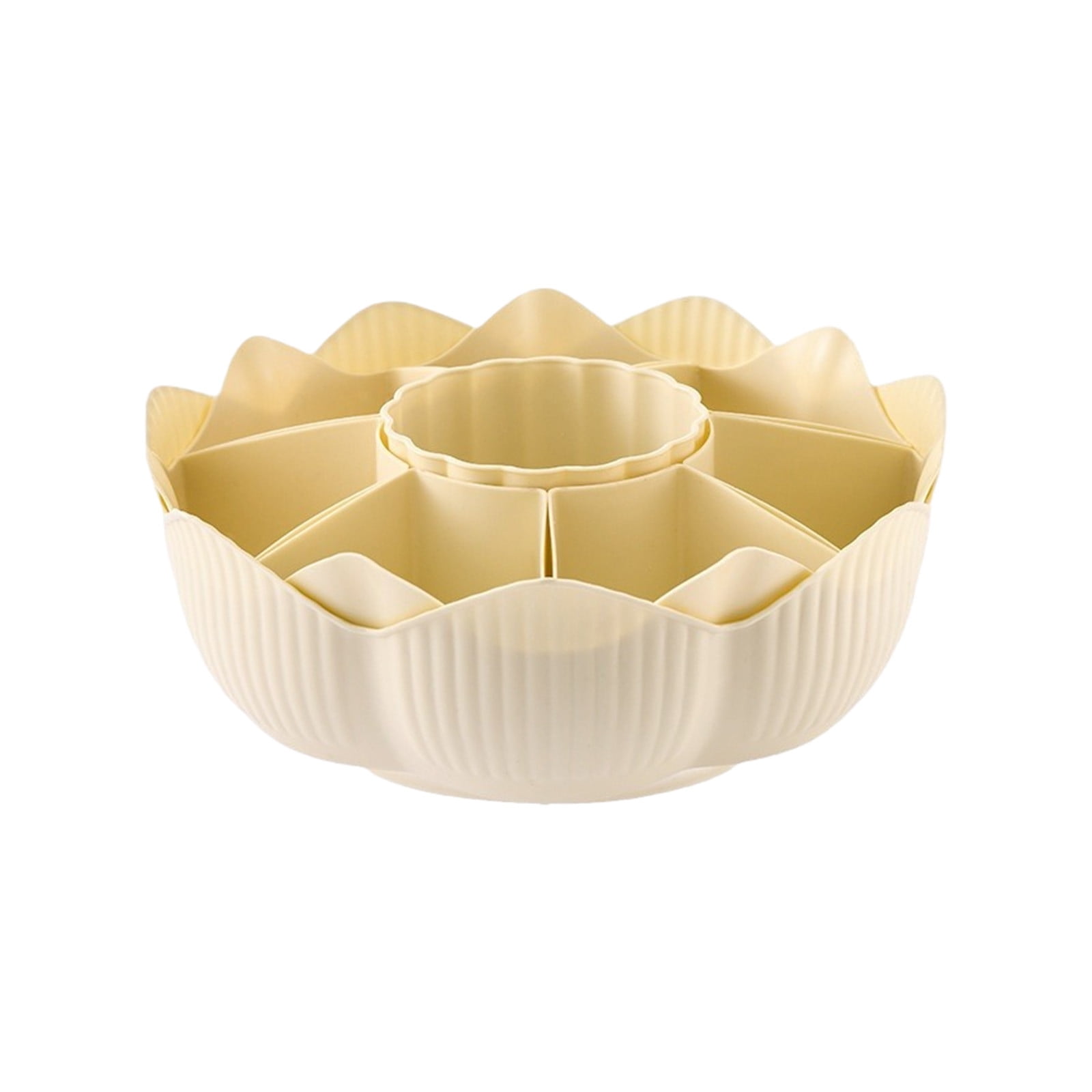 Flower Shaped Snack Tray Fruit Bowl Divided Serving Container 6 ...