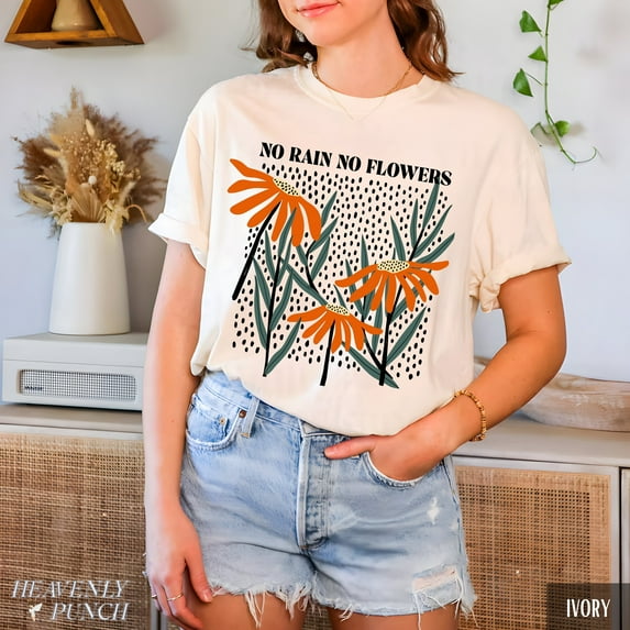 Flower Shirt, No Rain No Flowers Tee, Flower Shirt Aesthetic ...
