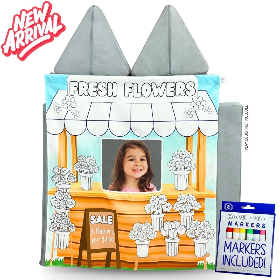 Flower Shop Coloring Play Panel for Kids Foam Play Couch by Couch Swag ...