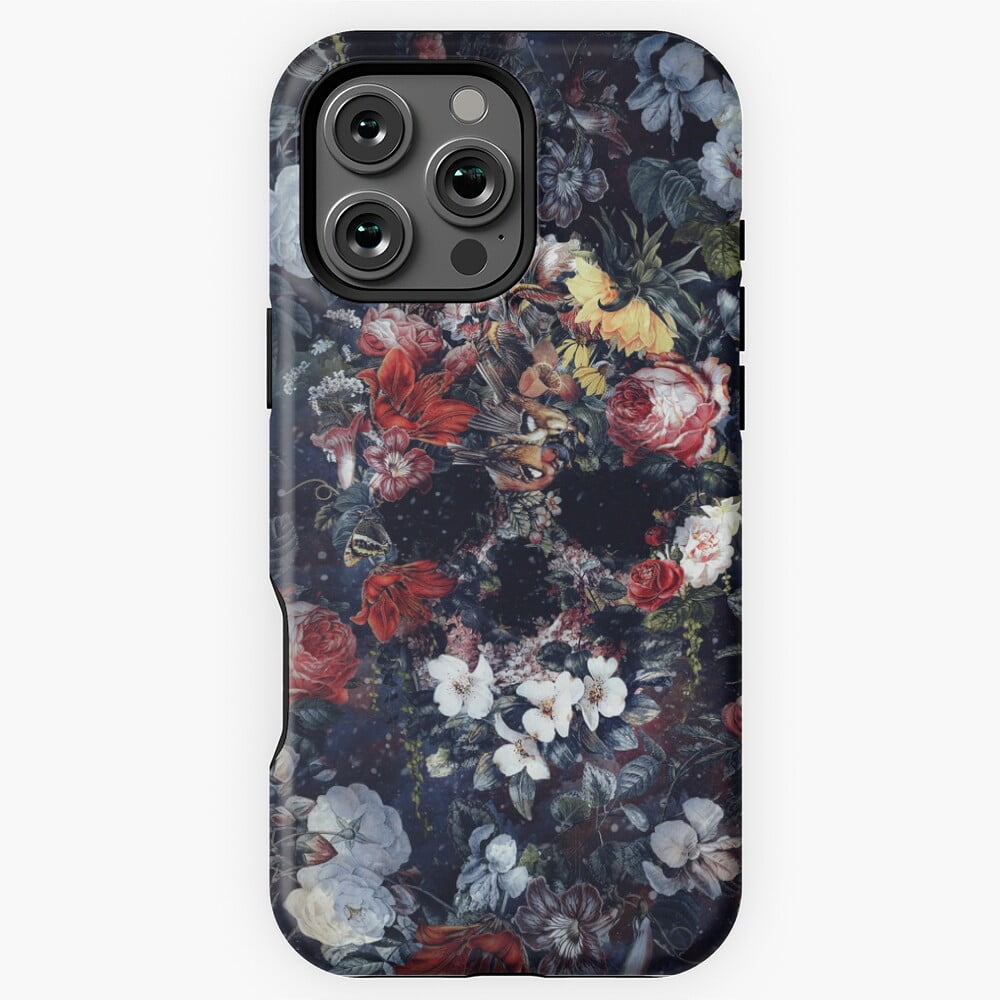 Flower Skeleton II Phone Case for iPhone 16 15 14 13 12 11 Pro Max ...