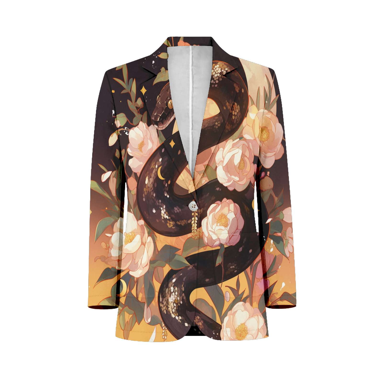Flower Snake Mens Suits Shawl Collar Slim Fit Suit Mens Groom Jacket ...