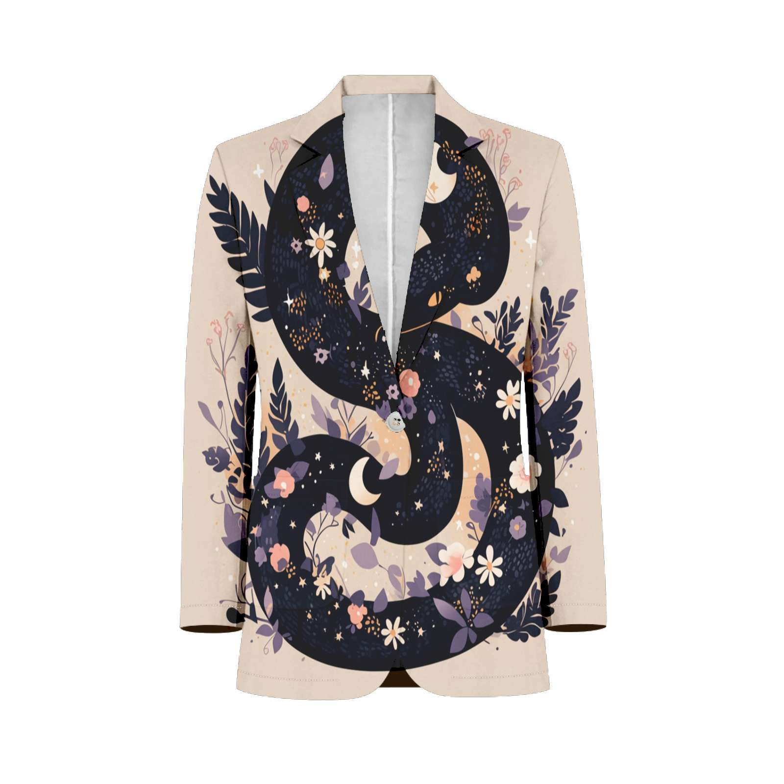 Flower Snake Mens Suits Shawl Collar Slim Fit Suit Mens Groom Jacket ...