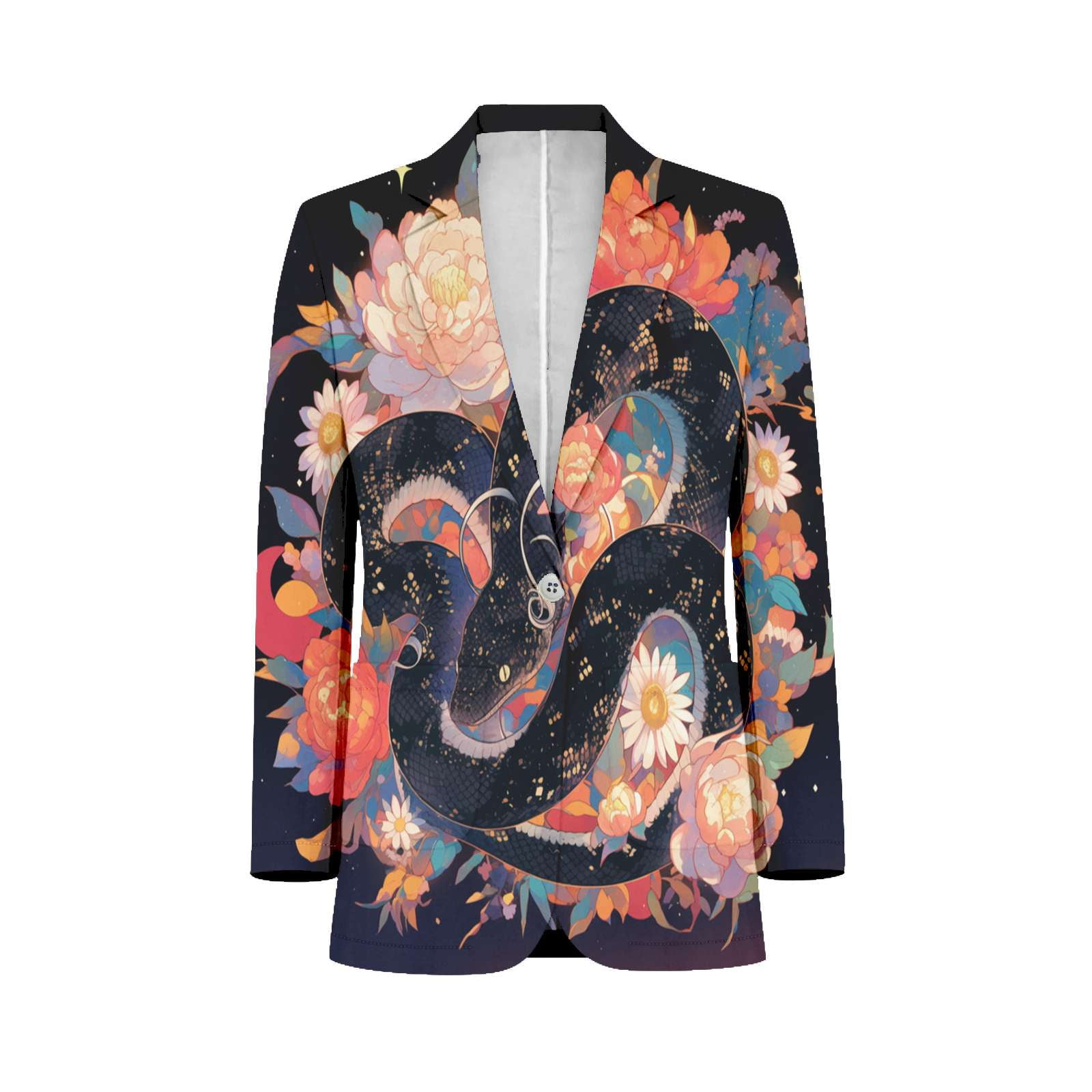Flower Snake Mens Suits Shawl Collar Slim Fit Suit Mens Groom Jacket ...