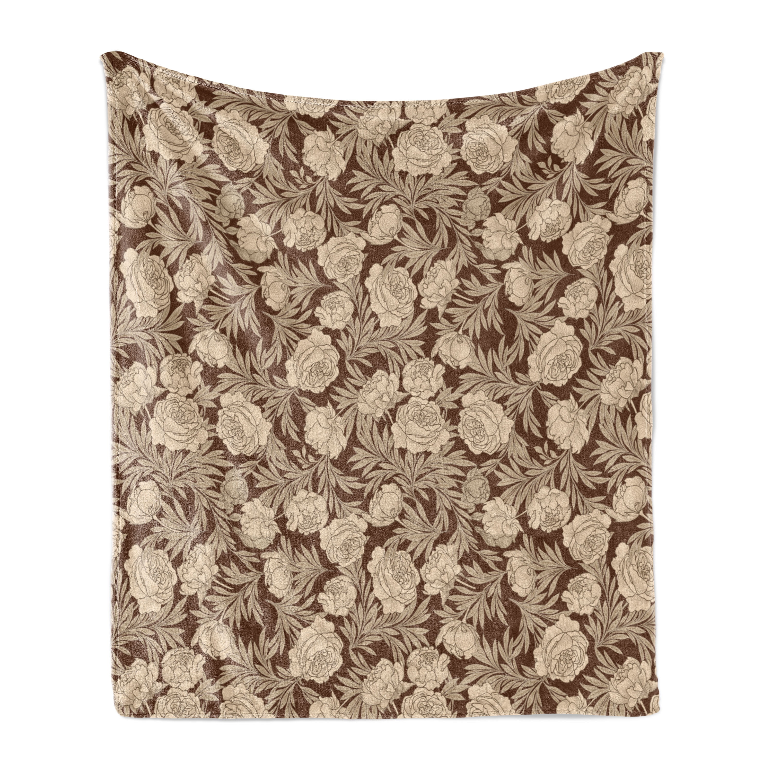 Flower Soft Flannel Fleece Throw Blanket, Blooming Romantic Rose ...