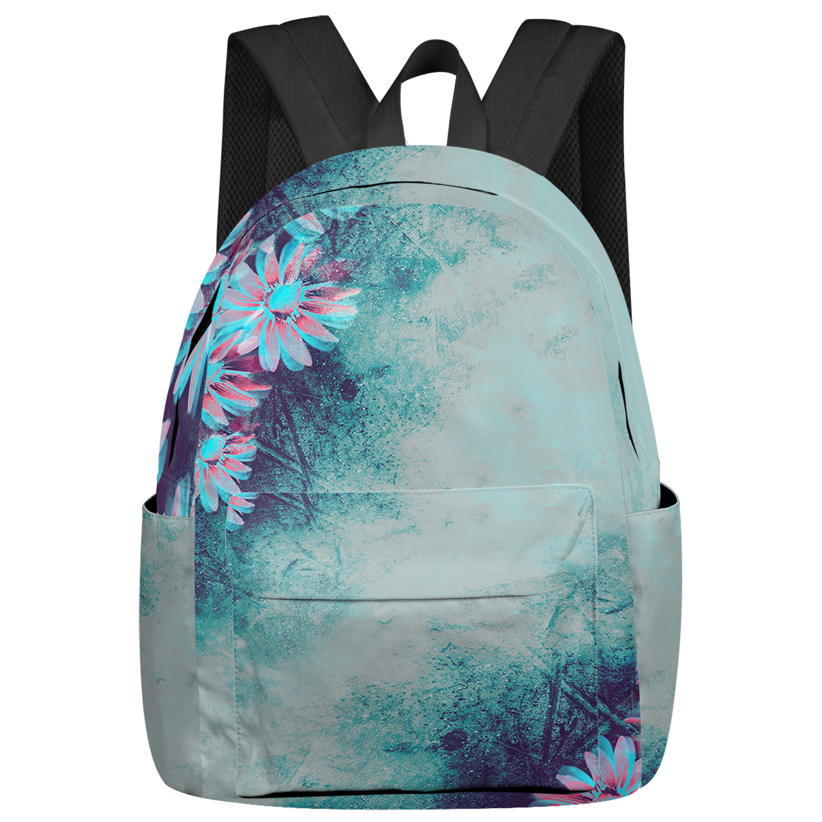Flower Spot Distressed Gradient Shade Fashion Women Backpack Travel ...