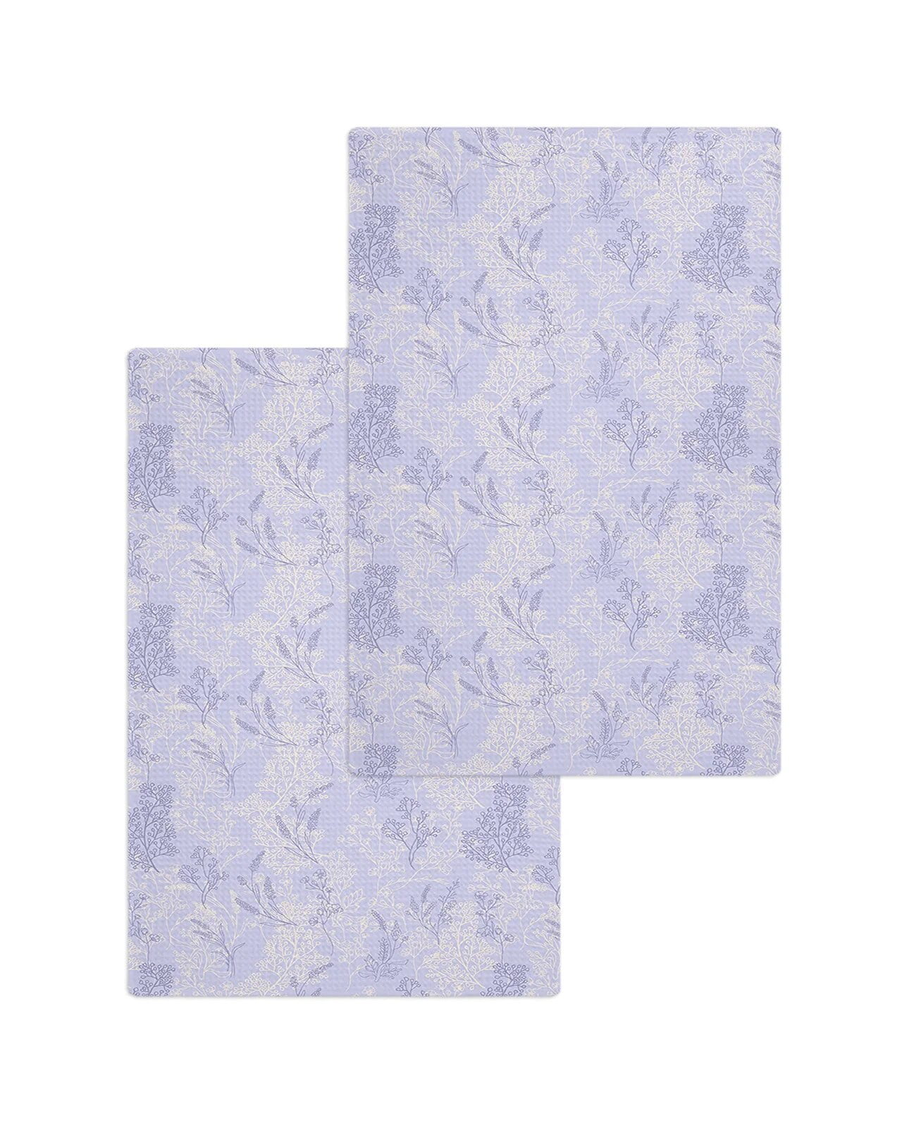 Flower Spring Watercolor Lavender Kitchen Cleaning Cloth Towel Waffle ...