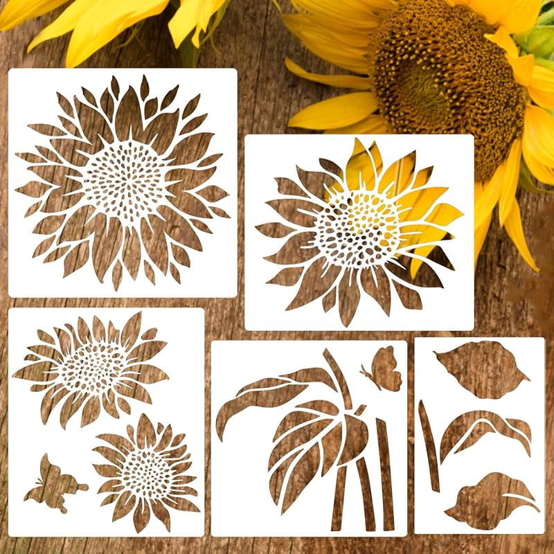 Flower Stencils for Painting 14inch Large Flower Stencils Rose Hibiscus ...