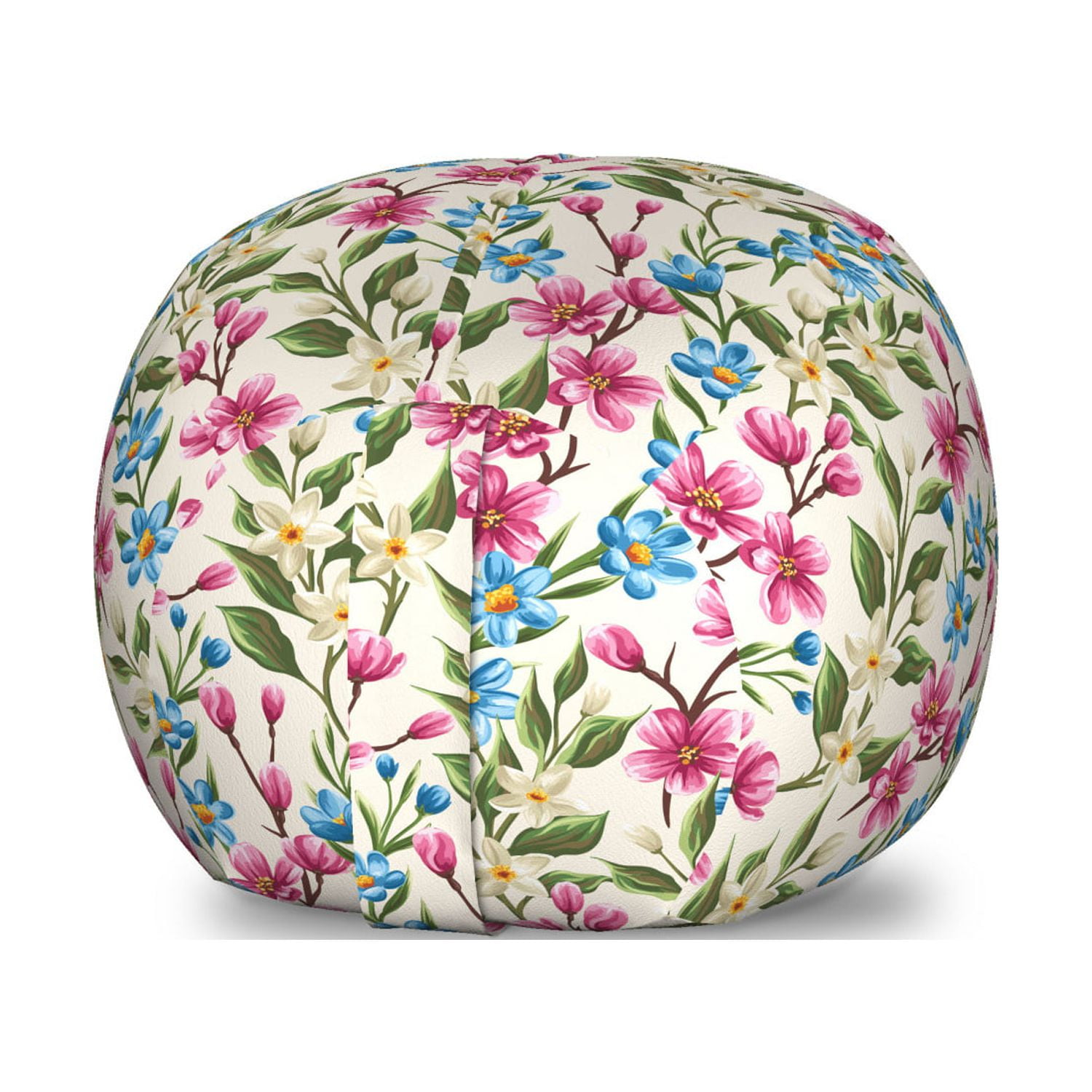 Flower Storage Toy Bag Chair, Blooming Spring Flowers on Branches ...
