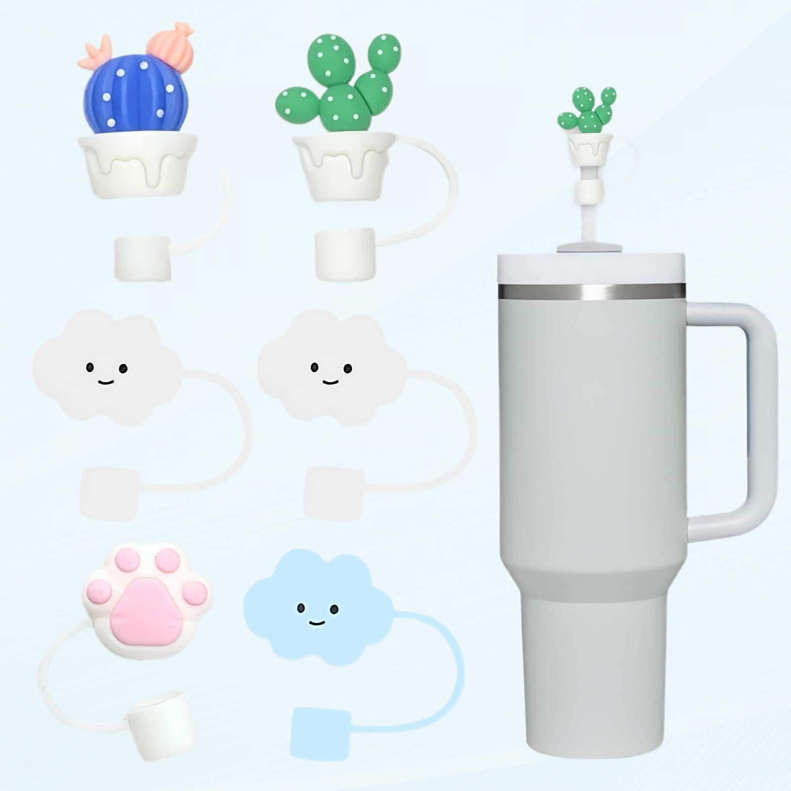 Flower Straw Covers for 10mm Straws, Compatible with Stanley 30 and ...