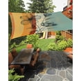 Flower Sun Shade Sail 14'X18' Green Yellow Floral Leaves UV Block ...