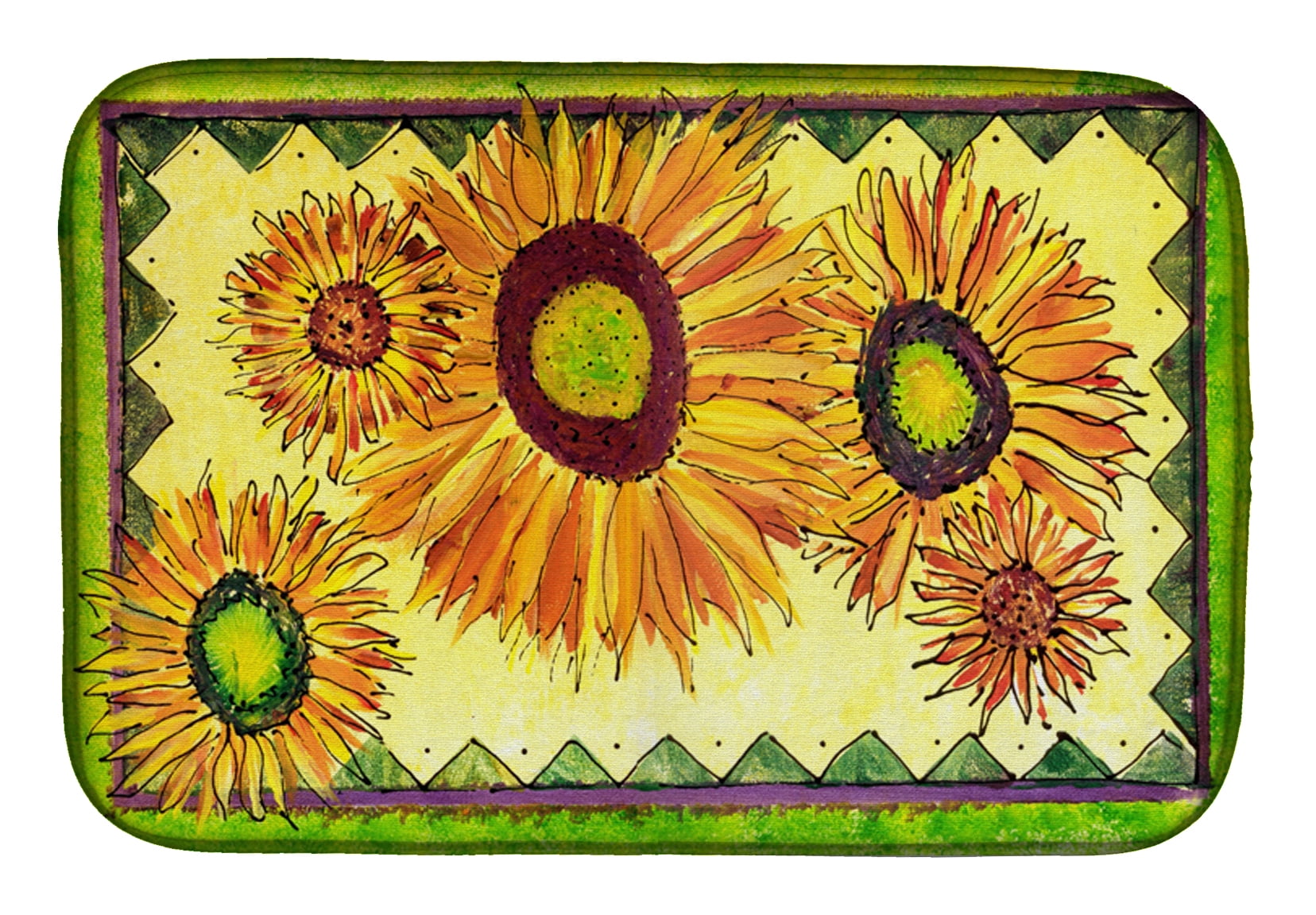 Flower - Sunflower Dish Drying Mat - Walmart.com
