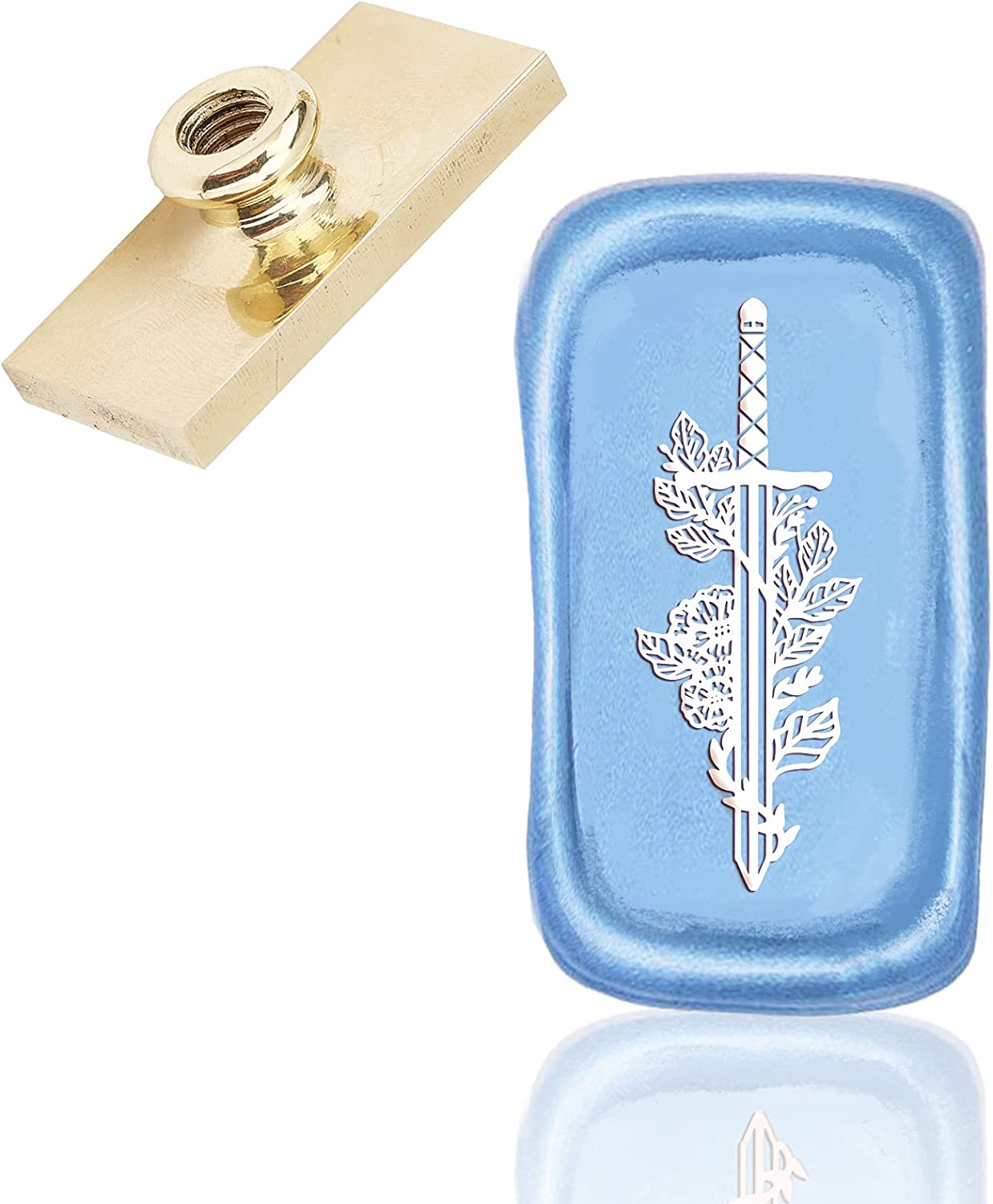 Flower and Sword Wax Seal Stamp Head Replacement Vintage Sealing Wax ...