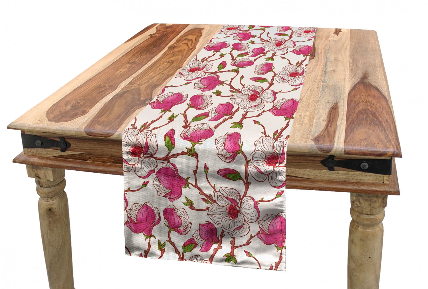 Flower Table Runner, Romantic Spring Branches Bursting into Flowers ...