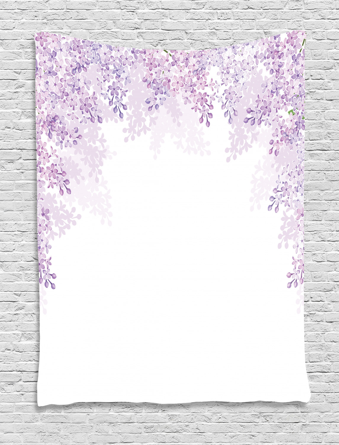 Flower Tapestry, Framing Lilac Flowers in Blossom Vernal Season ...